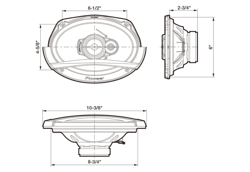 Pioneer TS-A6966R 6" x 9" 3-Way Speaker 6" x 9" 3-Way Car Audio Speaker - Car Salon